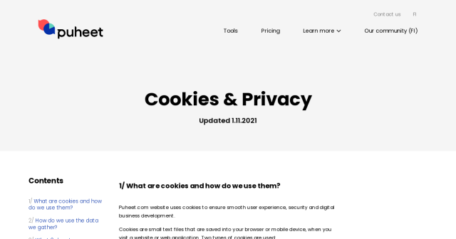 Cookies & Privacy Policy